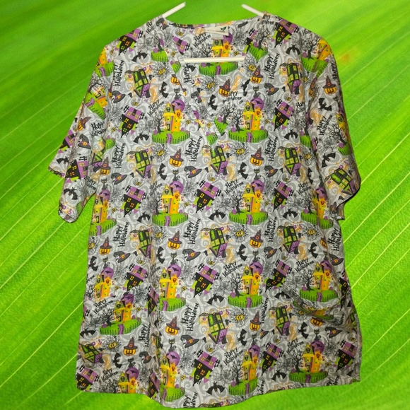 Peppermint Scrubs | Tops | Peppermint Scrubs Top Halloween Size Xl ...